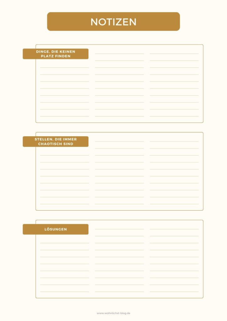 Putzplan für Berufstätige - Vorlage und Beispiel - Wohnlichst